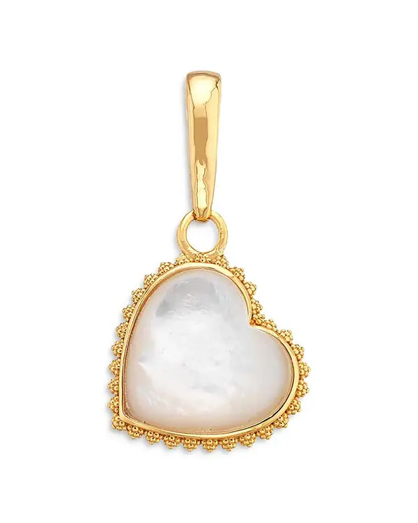 CAPUCINE DE WULF Mother Of Pearl Heart Charm - Pearl White