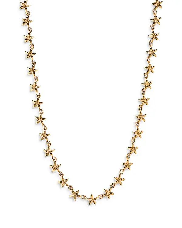 CAPUCINE DE WULF Jasmine Imitation Pearl Flower Collar Necklace, 16 - Gold