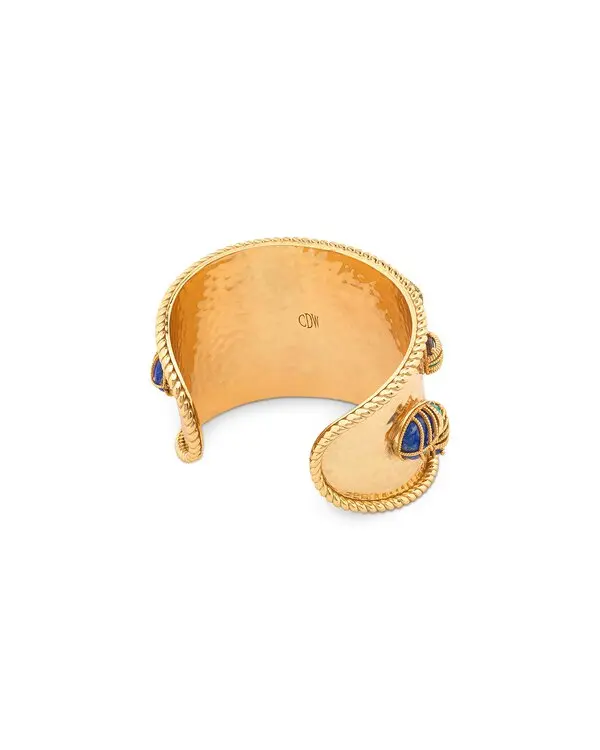 CAPUCINE DE WULF Gemstone Scarab Cuff Bracelet