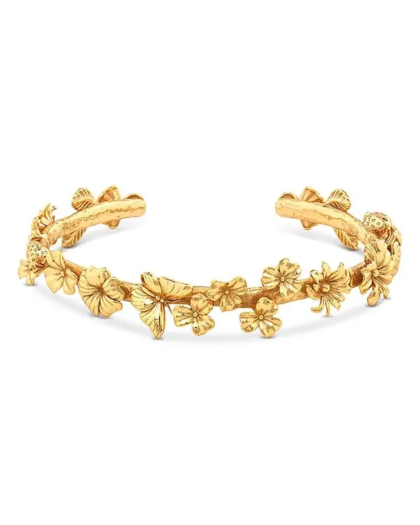 CAPUCINE DE WULF Meadow Flowers Petite Cuff Bracelet - Gold