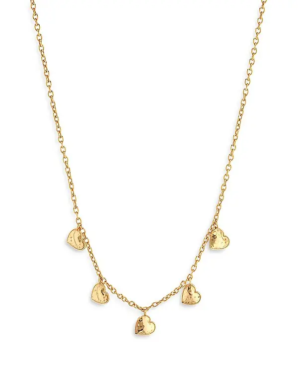 CAPUCINE DE WULF Love Heart Charm Necklace, 16 - Gold