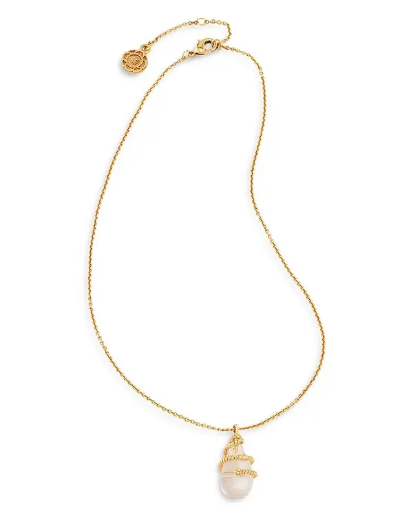 CAPUCINE DE WULF Lily Wrapped Quartz Pendant Necklace