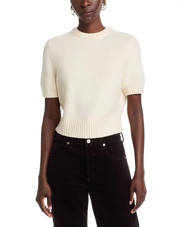 TOCCIN Elsie Short Sleeve Sweater - Ivory