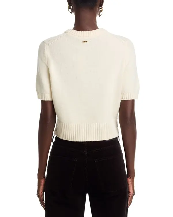 TOCCIN Elsie Short Sleeve Sweater - Ivory