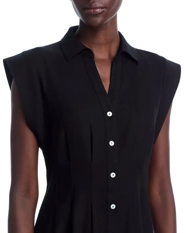 SINGLE THREAD Button Front Shirt Dress