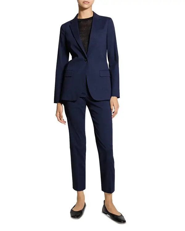 Theory Notched Lapel Staple Blazer - Midnight Navy