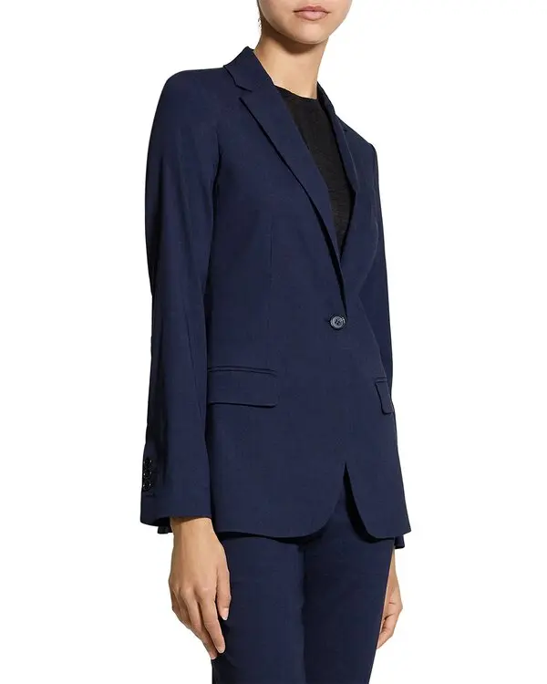 Theory Notched Lapel Staple Blazer - Midnight Navy