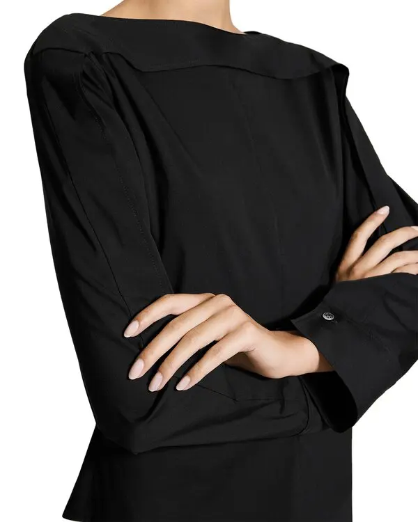 Theory Open Sleeved Boat Neck Top
