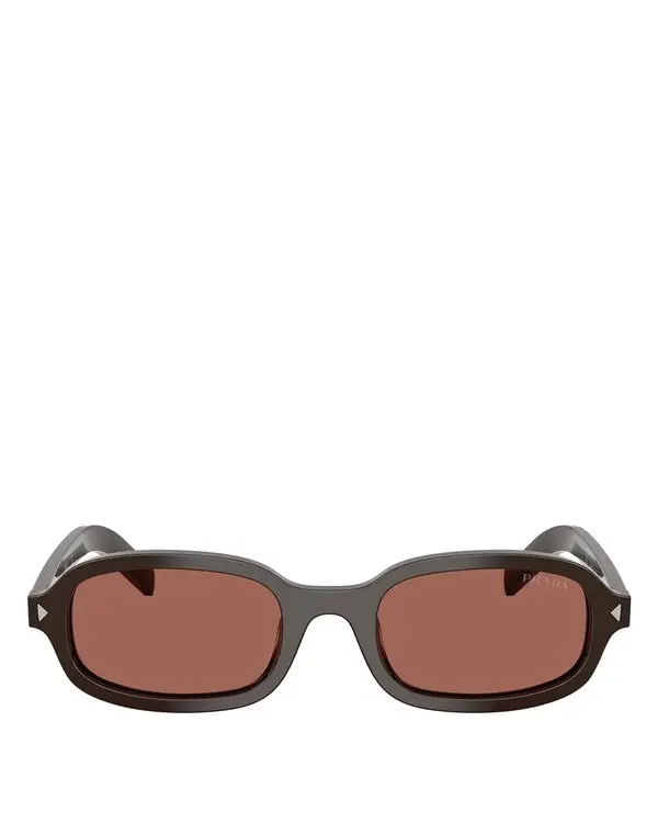 Prada Oval Sunglasses, 50mm - Brown