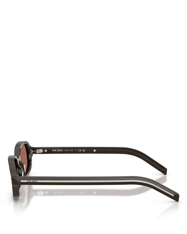 Prada Oval Sunglasses, 50mm - Brown