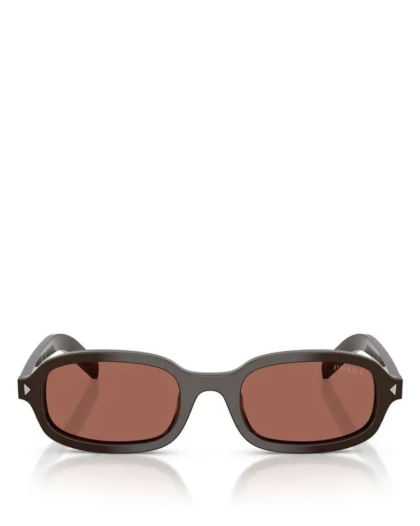 Prada Oval Sunglasses, 50mm - Brown