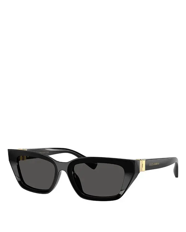 Dolce & Gabbana Cat Eye Sunglasses, 53mm - Black