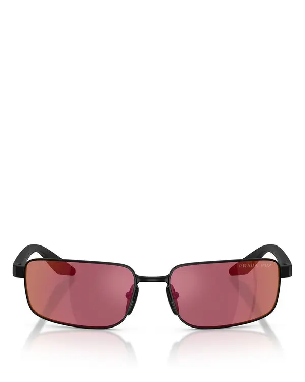 Prada Sport Linea Rossa Rectangular Sunglasses, 59mm