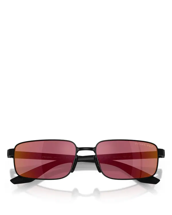 Prada Sport Linea Rossa Rectangular Sunglasses, 59mm