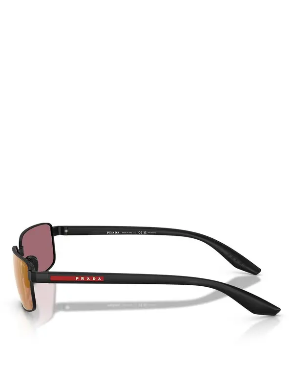 Prada Sport Linea Rossa Rectangular Sunglasses, 59mm