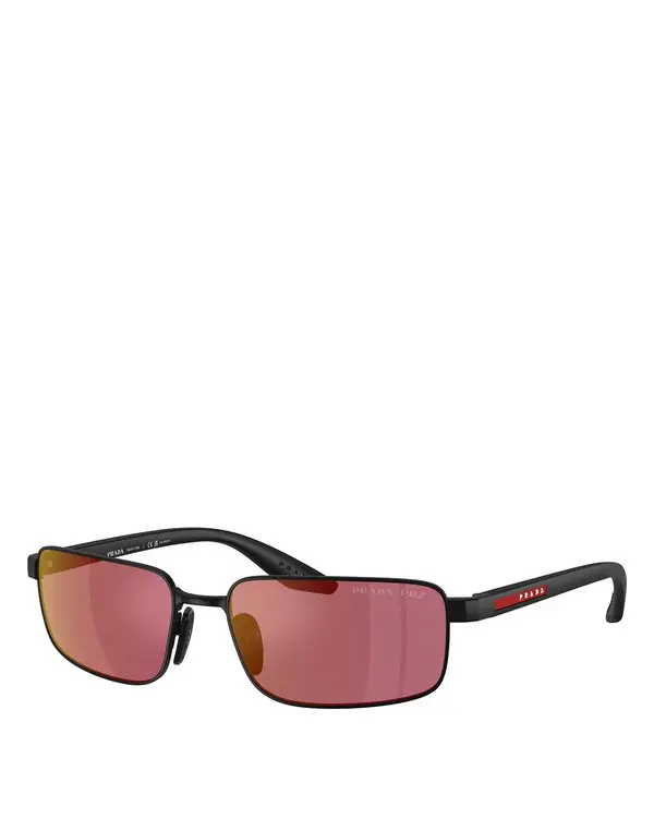 Prada Sport Linea Rossa Rectangular Sunglasses, 59mm