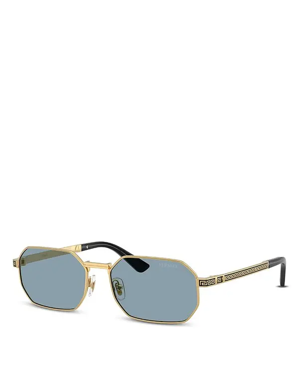 Versace Rectangular Sunglasses, 54mm - Gold