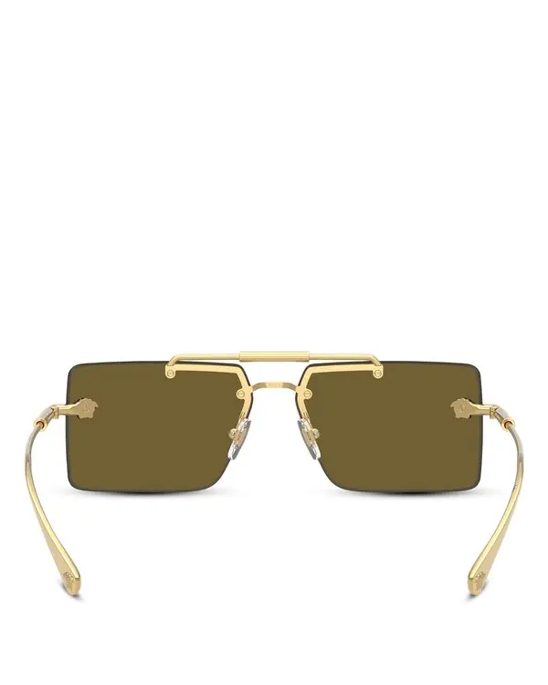 Versace Rectangular Sunglasses, 60mm