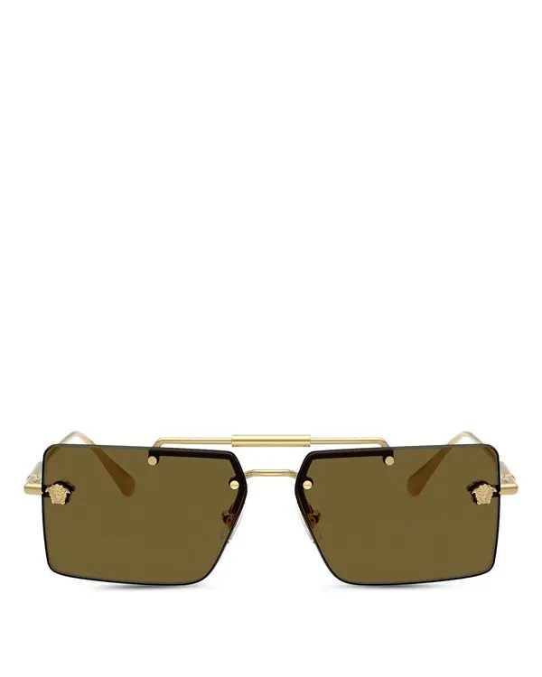 Versace Rectangular Sunglasses, 60mm