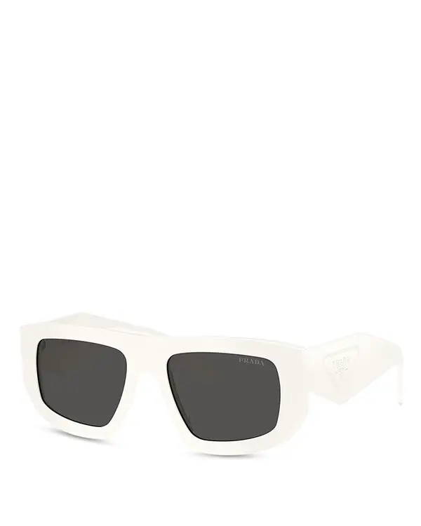 Prada Square Sunglasses, 53mm - Talc