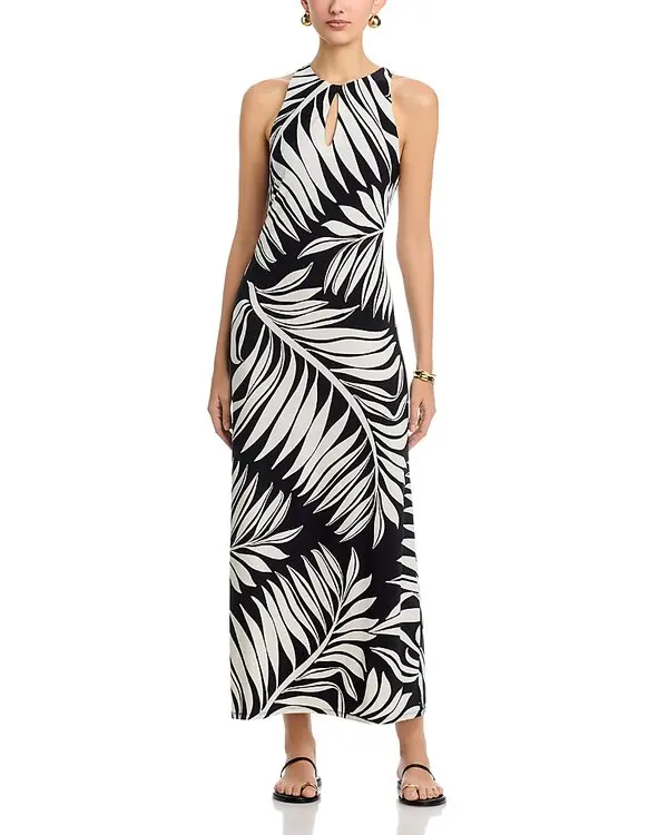 Tommy Bahama Carmela Lush Zebra Maxi Dress - Black