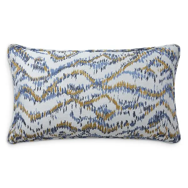 YVES DELORME Ecumes Decorative Pillow, 13 X 22 - Blue
