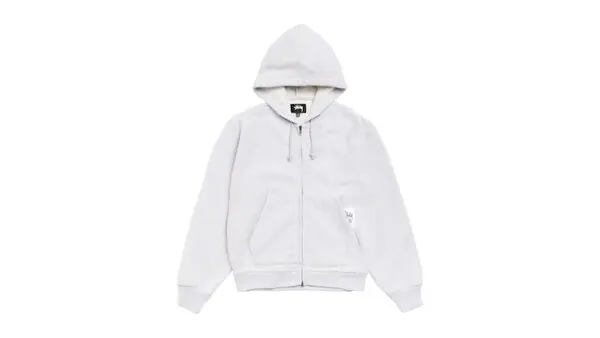 StÜssy Patch Zip Knit Hoodie - Ash Heather