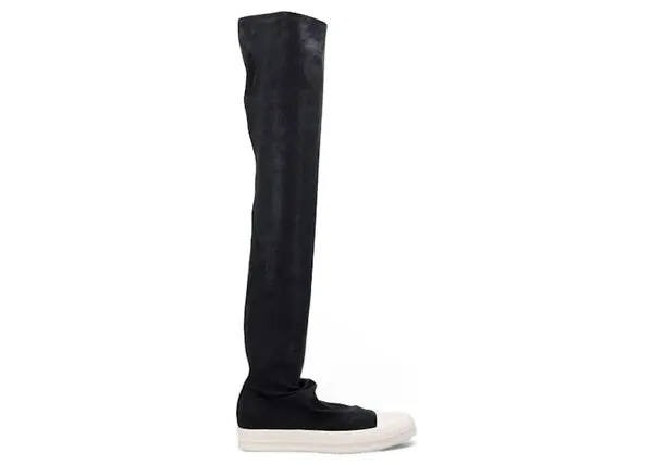 Rick Owens Overtheknee Sneaks Denim - Black/milk
