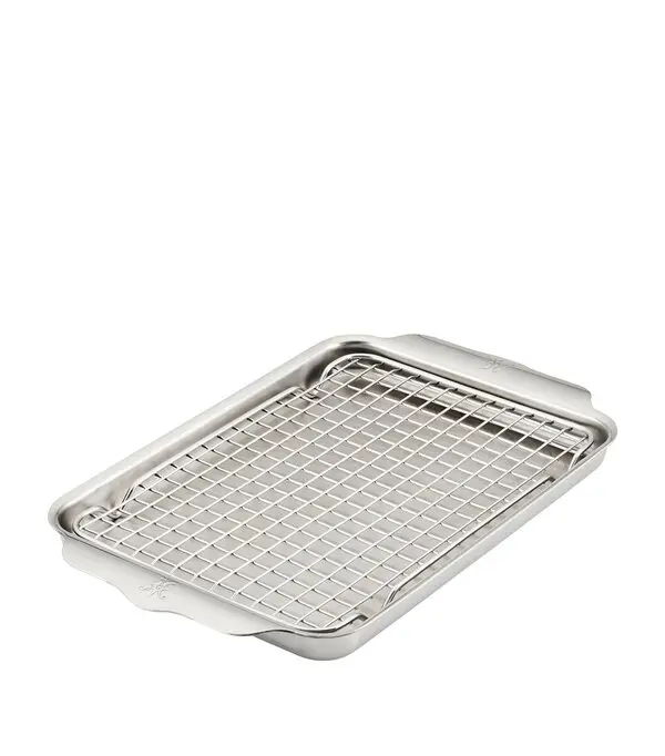 HESTAN Stainless Steel Baking Pan With Cooling Rack - Silver