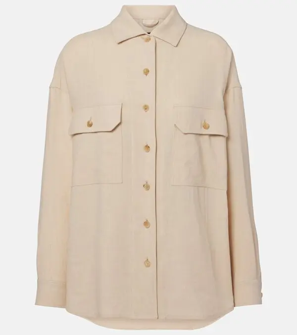Loro Piana Linen And Wool Shirt - Beige