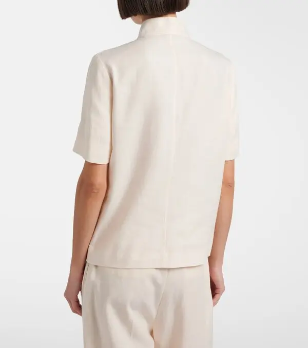 Loro Piana Linen And Wool Shirt - White