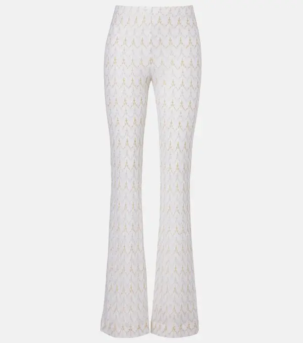 Missoni Lamé Flared Pants - White