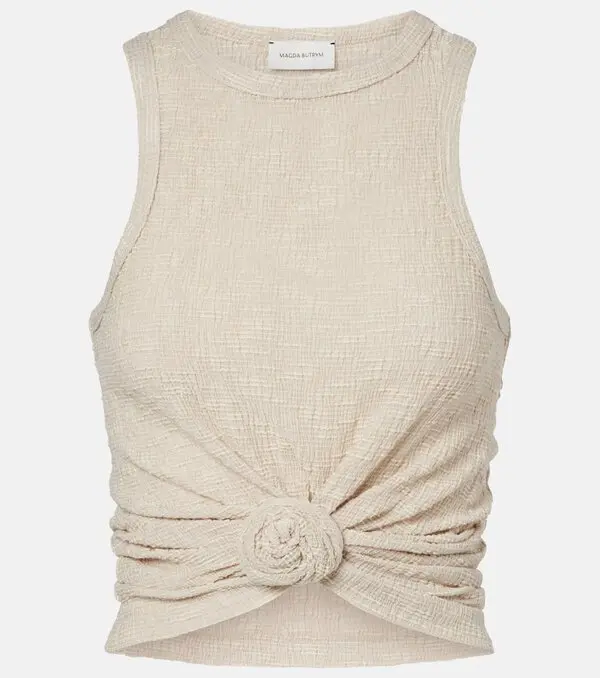 Magda Butrym Floral-appliqué Tank Top - Beige