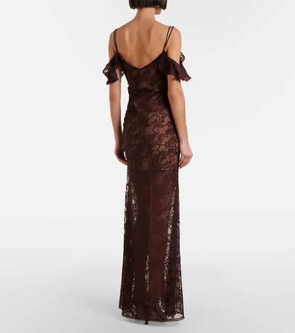 SELF-PORTRAIT Off-shoulder Lace Gown