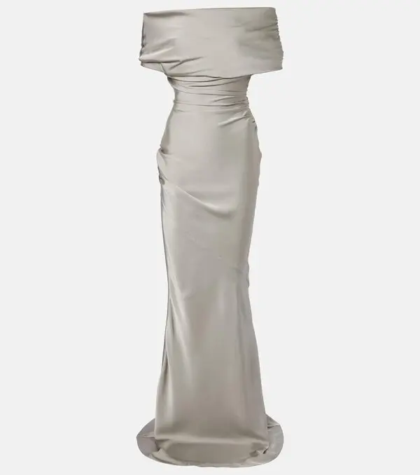 ENTIRE STUDIOS Off-shoulder Satin Gown