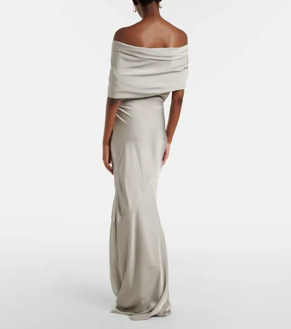 ENTIRE STUDIOS Off-shoulder Satin Gown