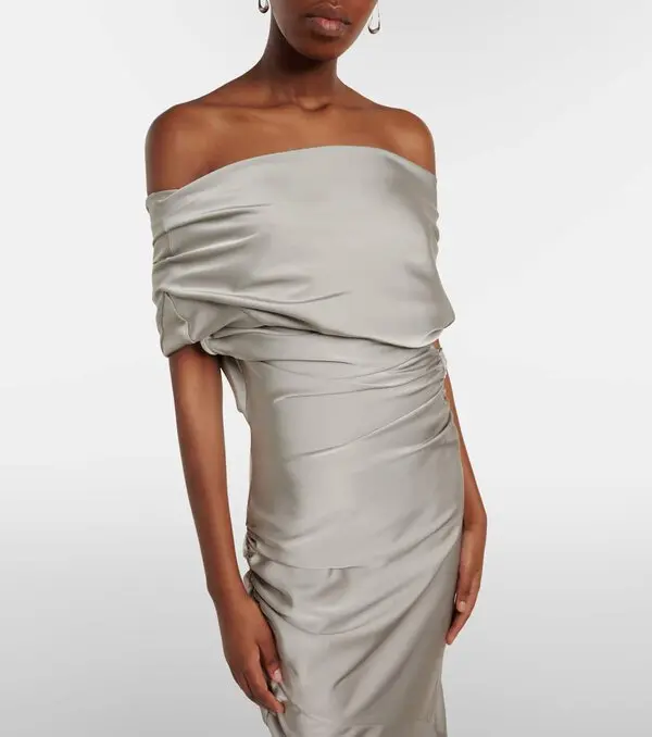 ENTIRE STUDIOS Off-shoulder Satin Gown