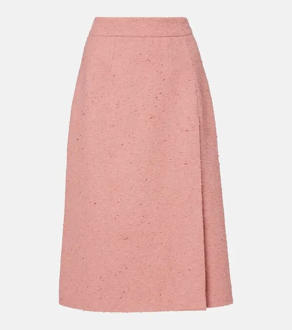 Dolce & Gabbana Cotton-blend Midi Skirt - Pink