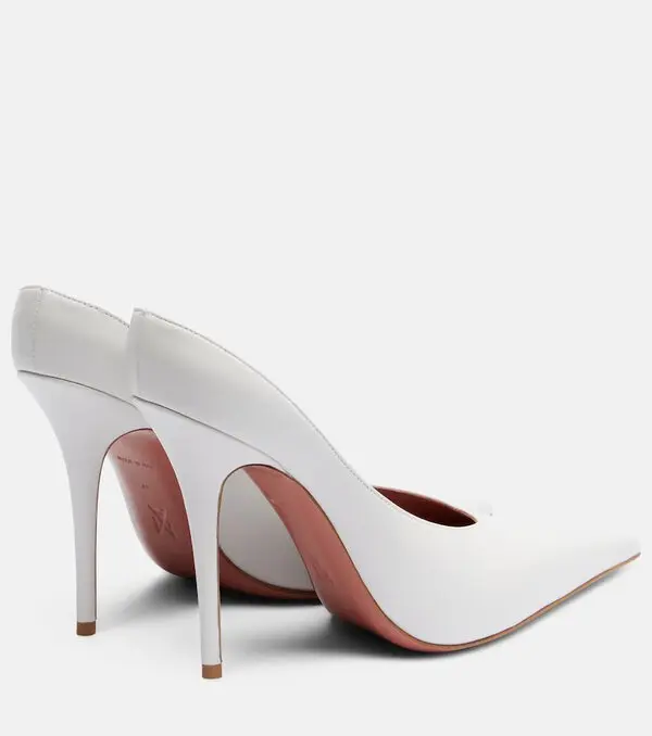 Amina Muaddi Anok Leather Pumps