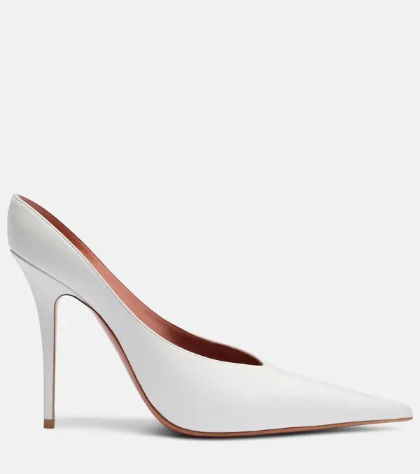 Amina Muaddi Anok Leather Pumps