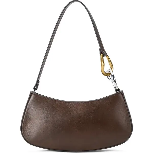 Staud Ollie Shoulder Bag - Espresso Distressed