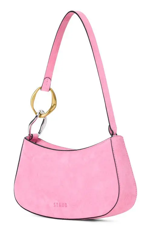 Staud Ollie Suede Shoulder Bag - Orchid