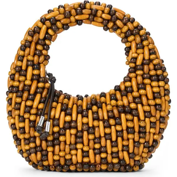 Staud Reef Beaded Bag - Multi Wood Beads