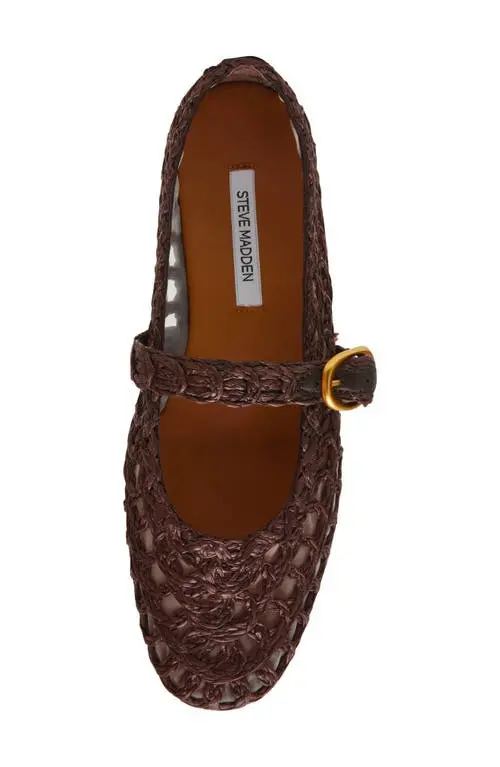 Steve Madden Melody Raffia Mary Jane Flat