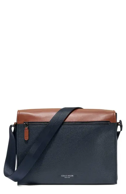 Cole Haan Damon Messenger Bag - Navy Blazer/new British Tan