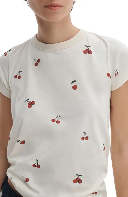 Rag & Bone Cherry Print Cotton Graphic T-shirt