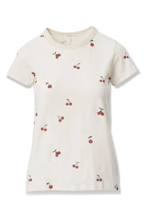 Rag & Bone Cherry Print Cotton Graphic T-shirt
