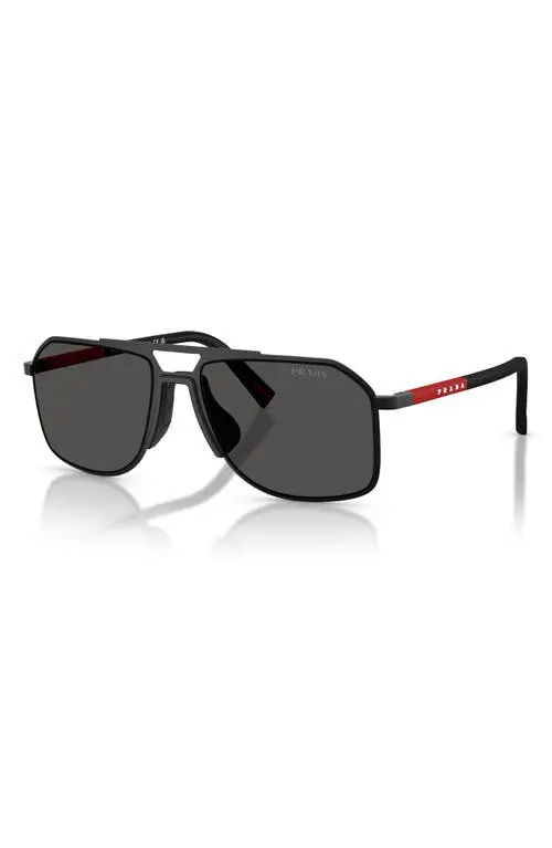 Prada 56mm Pilot Sunglasses