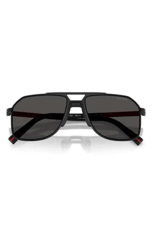 Prada 56mm Pilot Sunglasses
