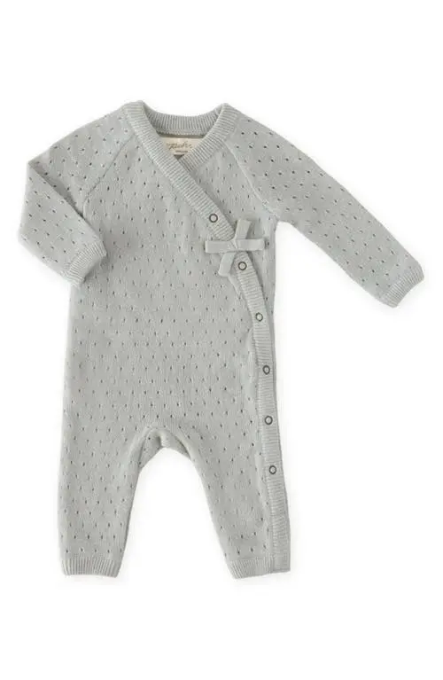 PEHR Dotty Knit Romper - Soft Sea